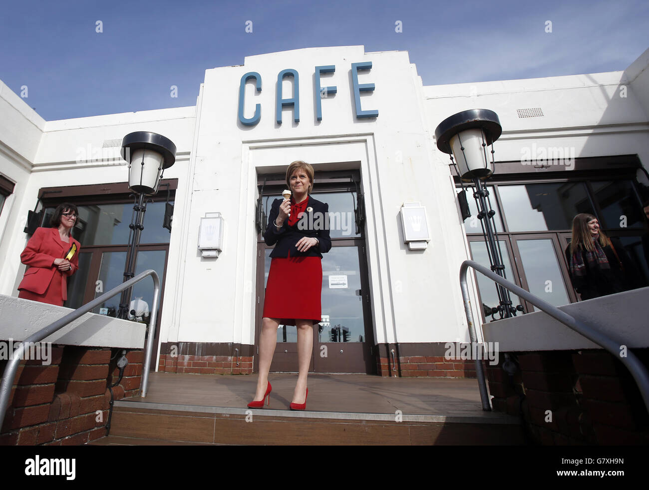General Election 2015 campaign - May 4th. s ice cream parlour in Largs ...