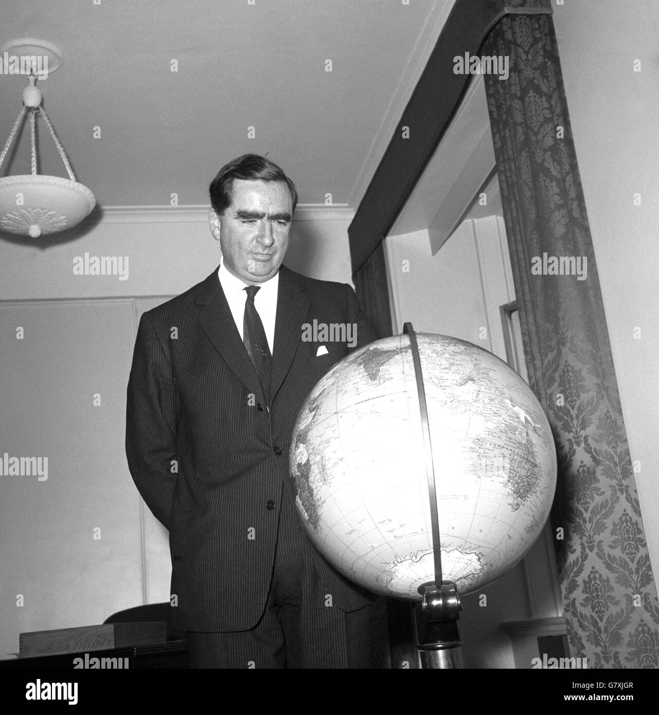 Denis Healey, 47, the newly-appointed Minister of Defence in the Labour ...