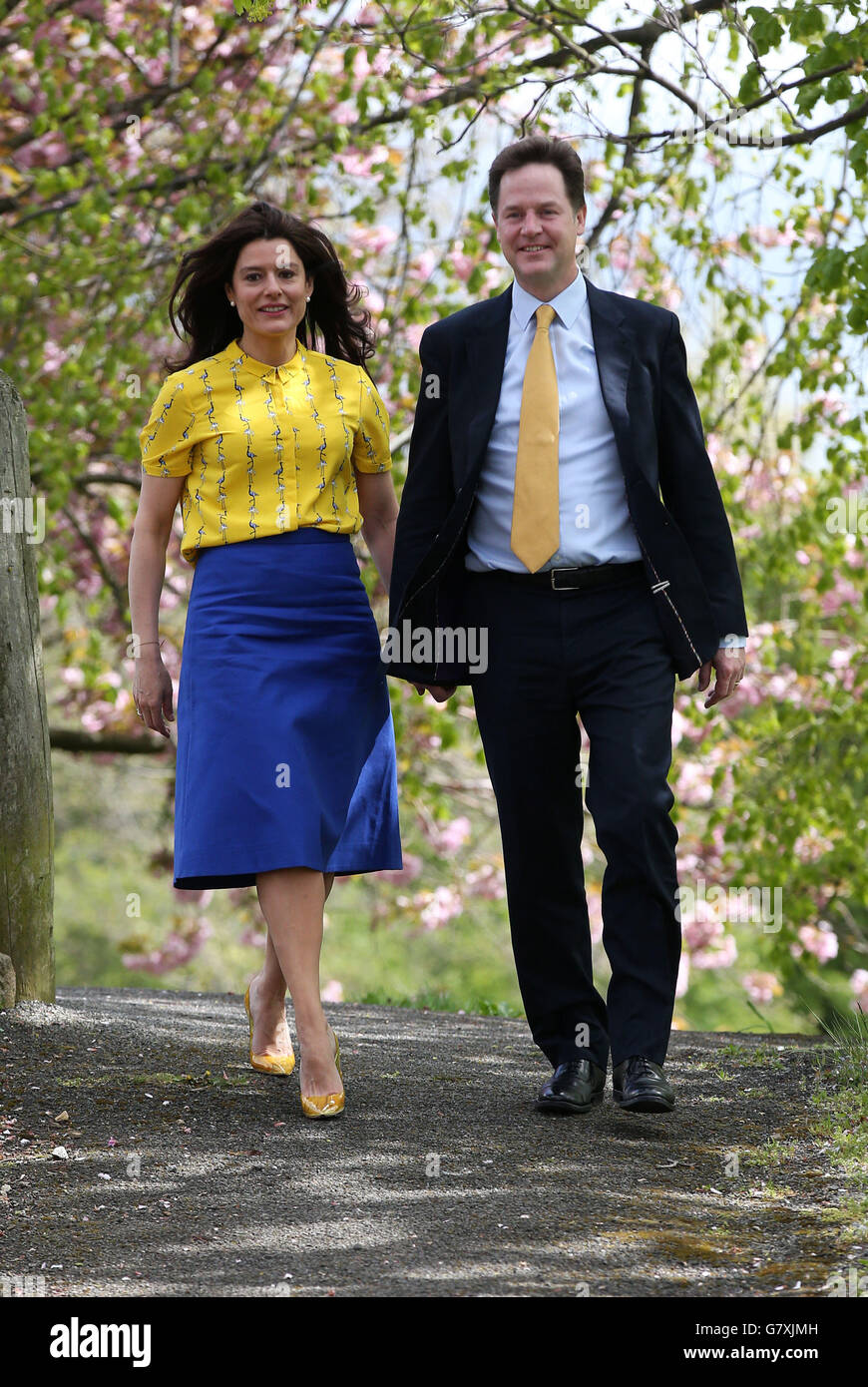 Liberal Democrats leader Nick Clegg with his wife Miriam Gonzalez ...