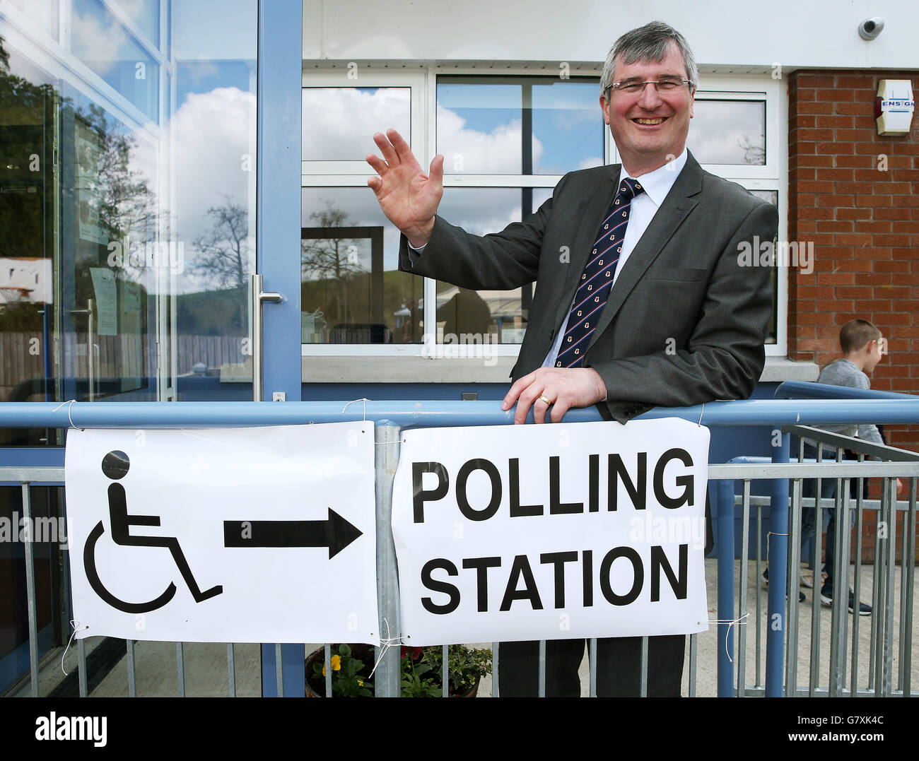 UUP candidate for Fermanagh and South Tyrone Tom Elliott arrives at the ...