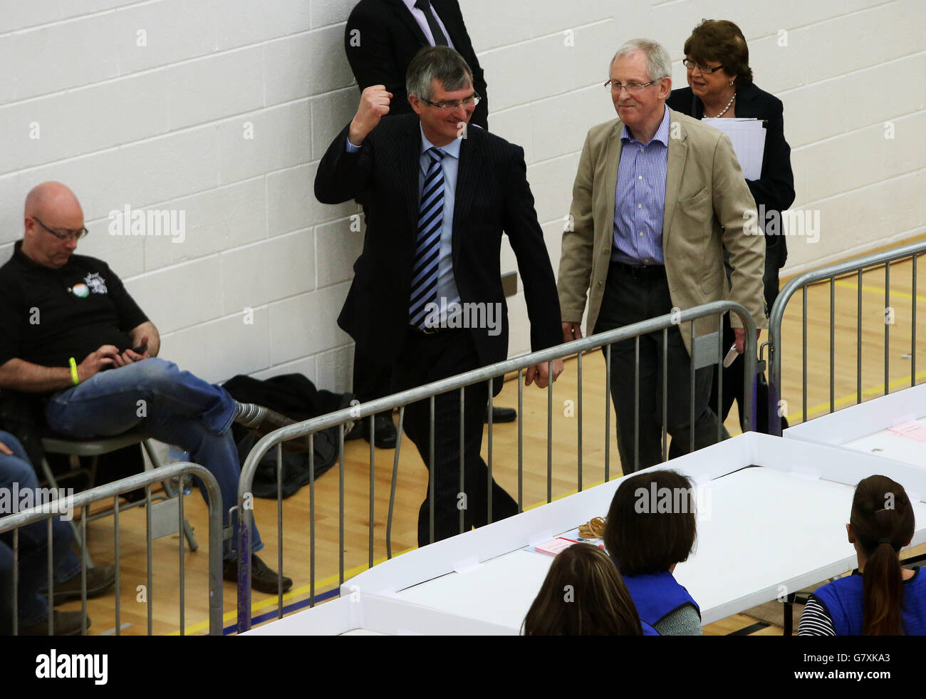 UUP candidate for Fermanagh and South Tyrone Tom Elliott celebrates ...