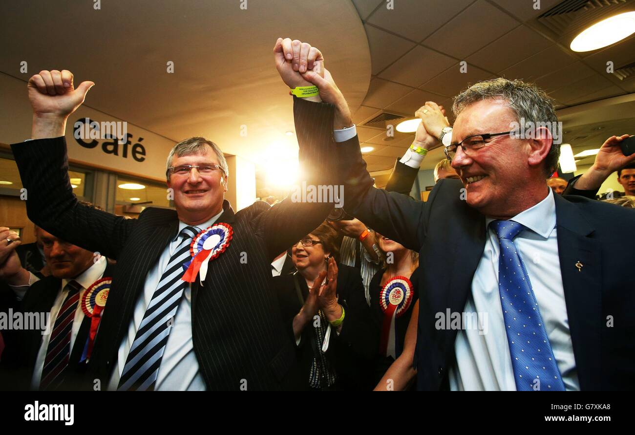 UUP candidate for Fermanagh and South Tyrone Tom Elliott (left ...