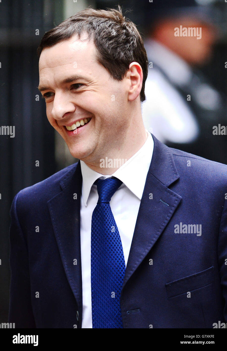 Chancellor George Osborne arrives at 10 Downing Street in central ...