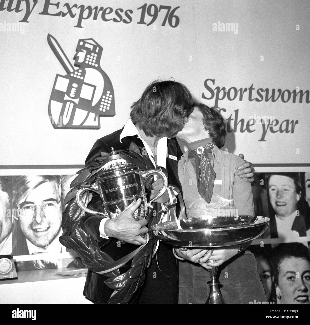 Racing driver james hunt and show jumper debbie johnsey Black and White ...