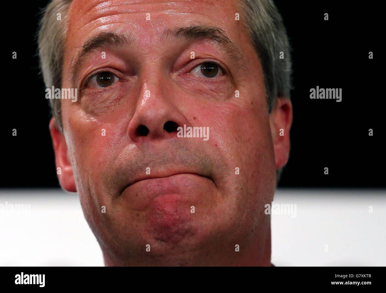 Ukip leader Nigel Farage after losing his Thanet South seat to ...
