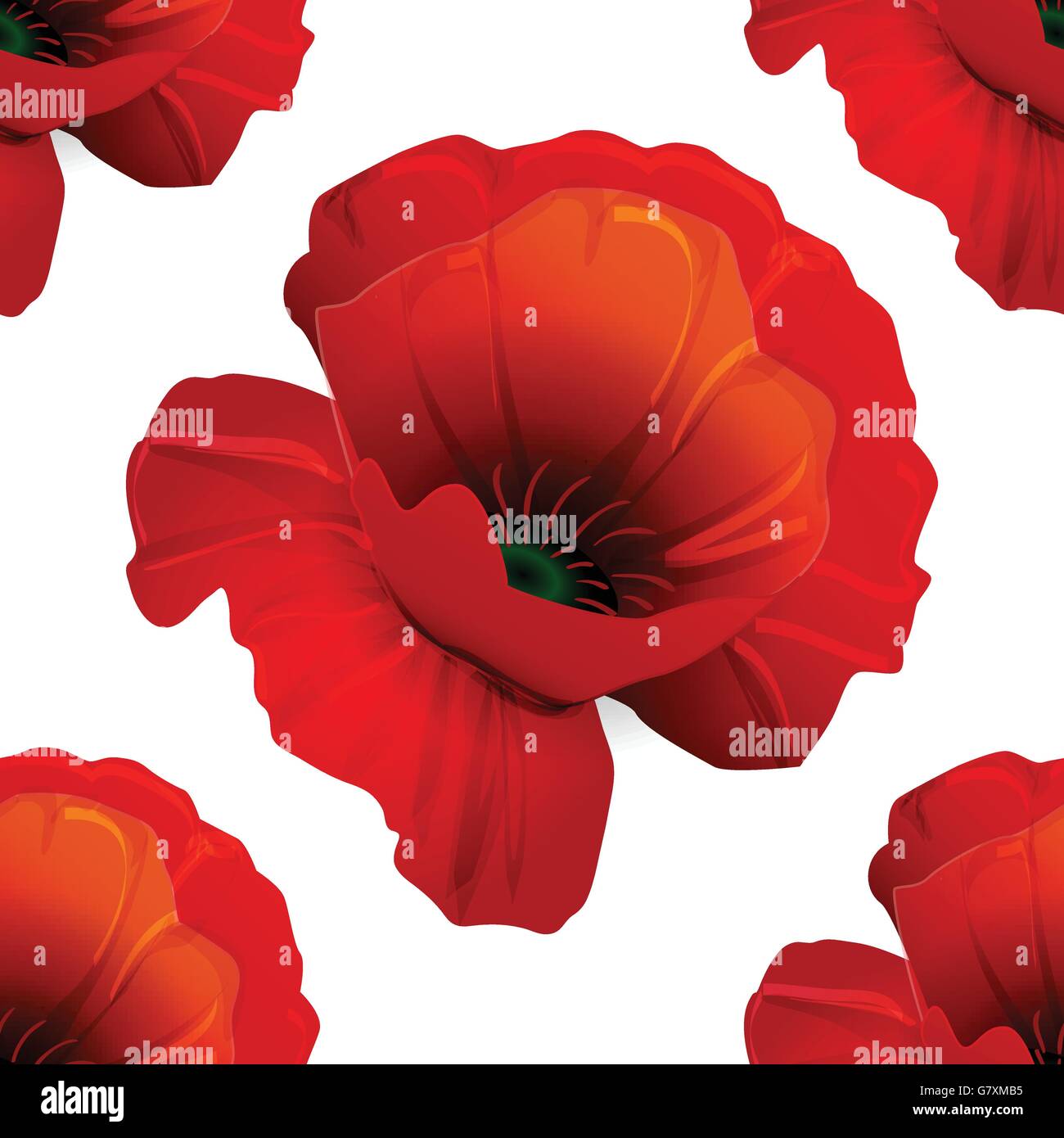 Poppy seamless pattern Stock Vector Image & Art - Alamy