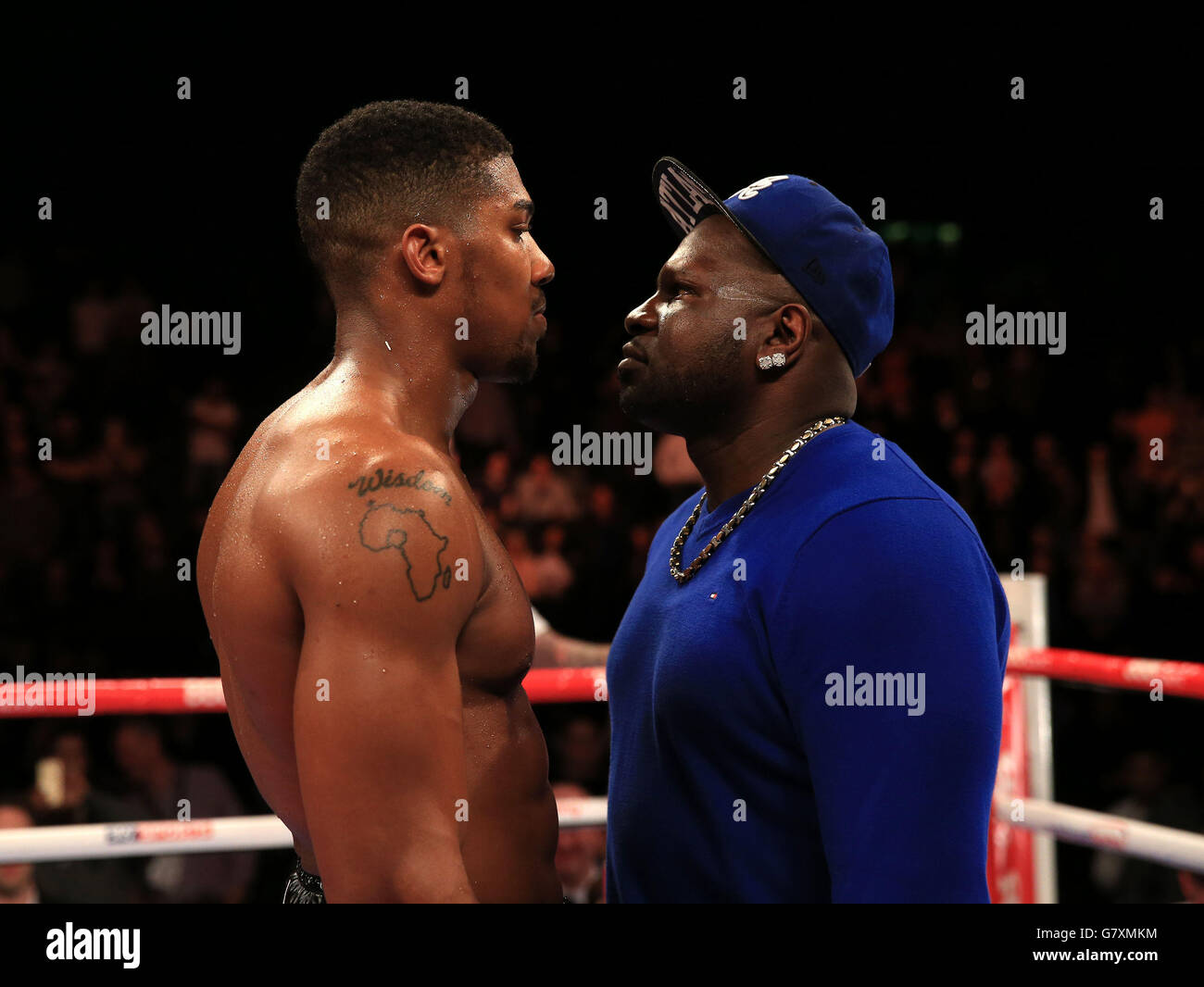 Boxing - Barclaycard Arena. Anthony Joshua (left) and Kevin Johnson at ...