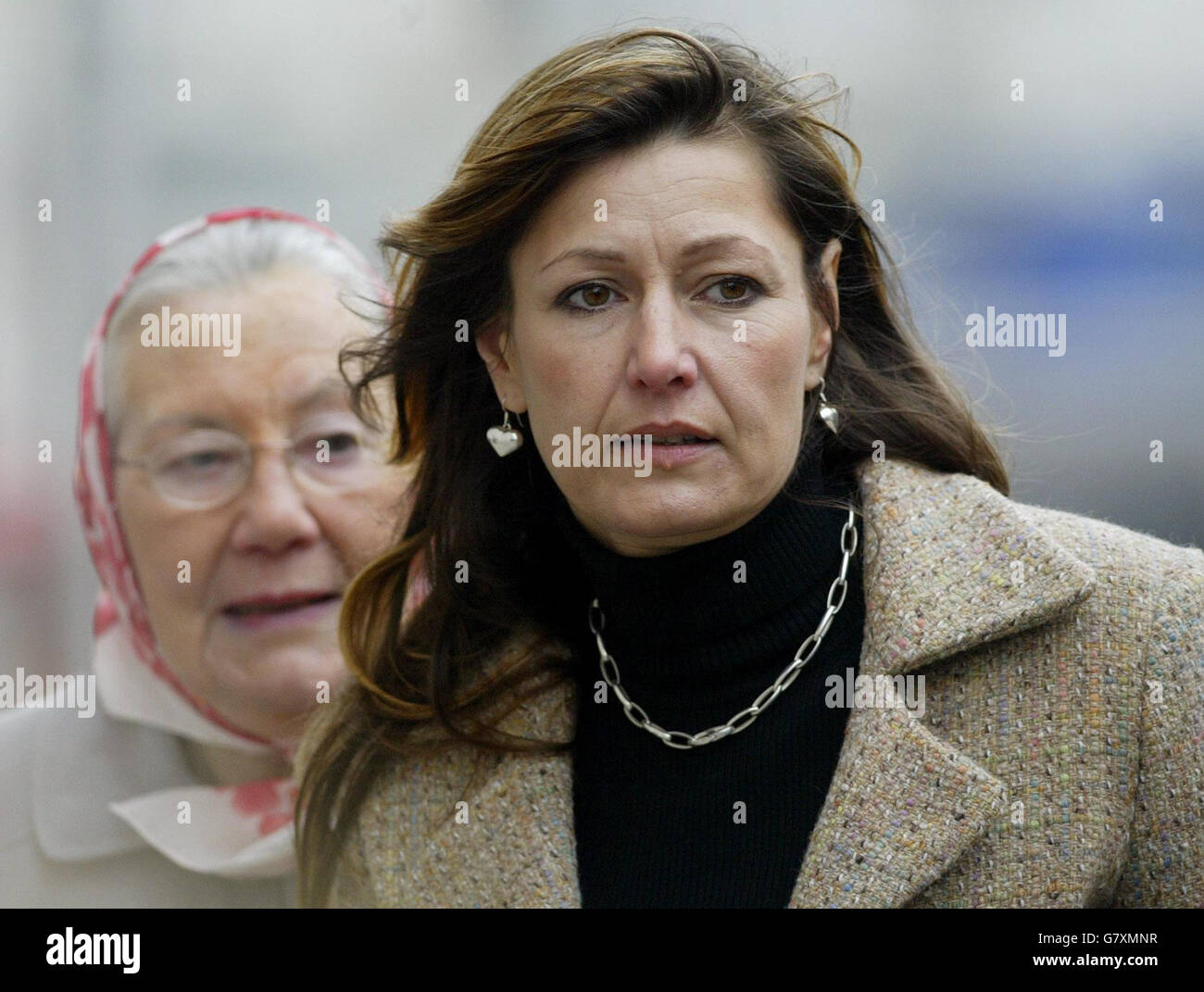 Mary wragg right arrives with her adoptive mother hi-res stock ...