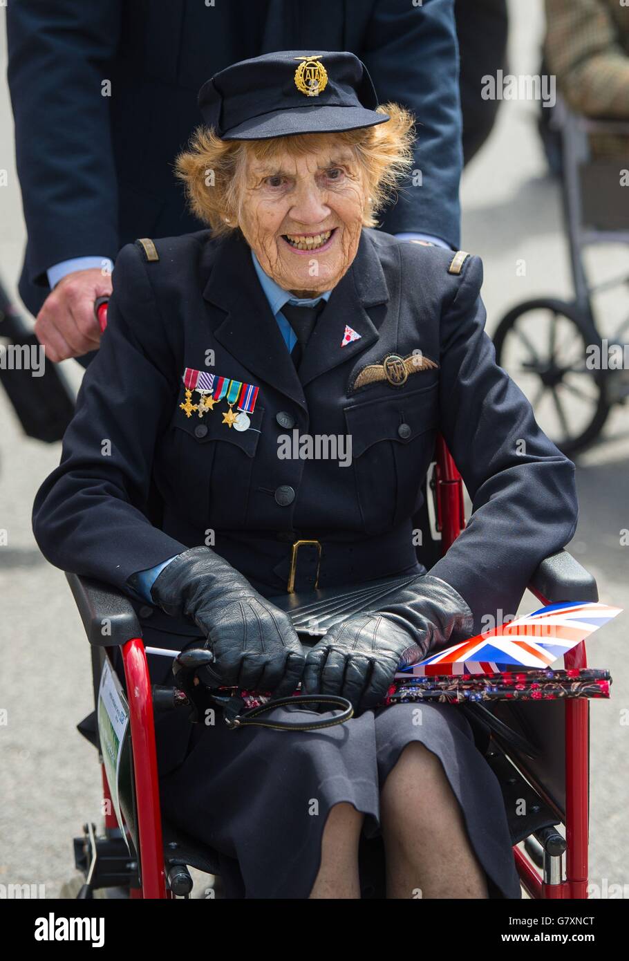A veteran during the VE Day Parade to mark the 70th anniversary of VE ...