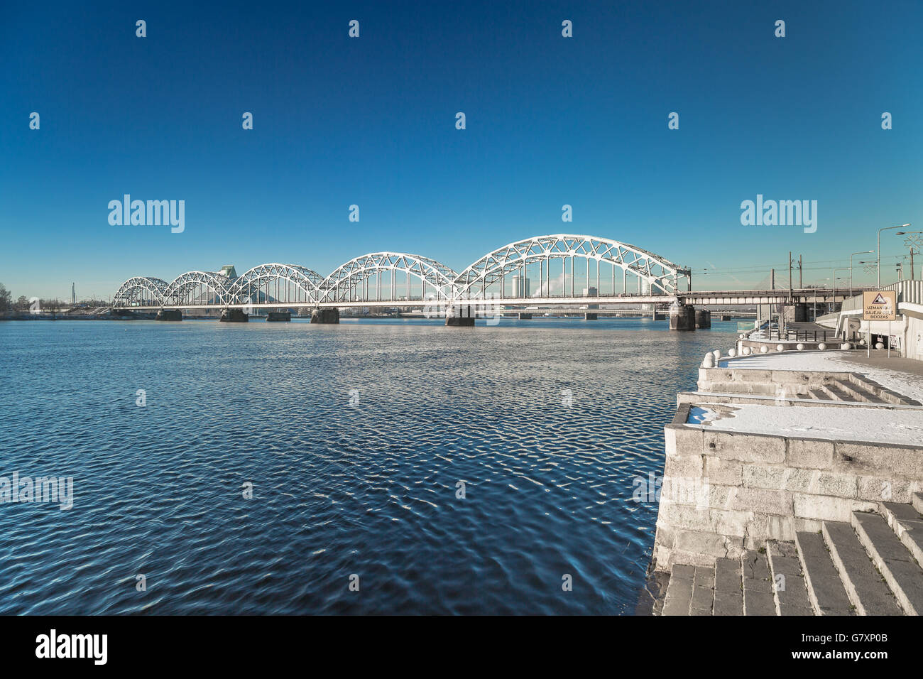 Riga rail bridge hi-res stock photography and images - Alamy