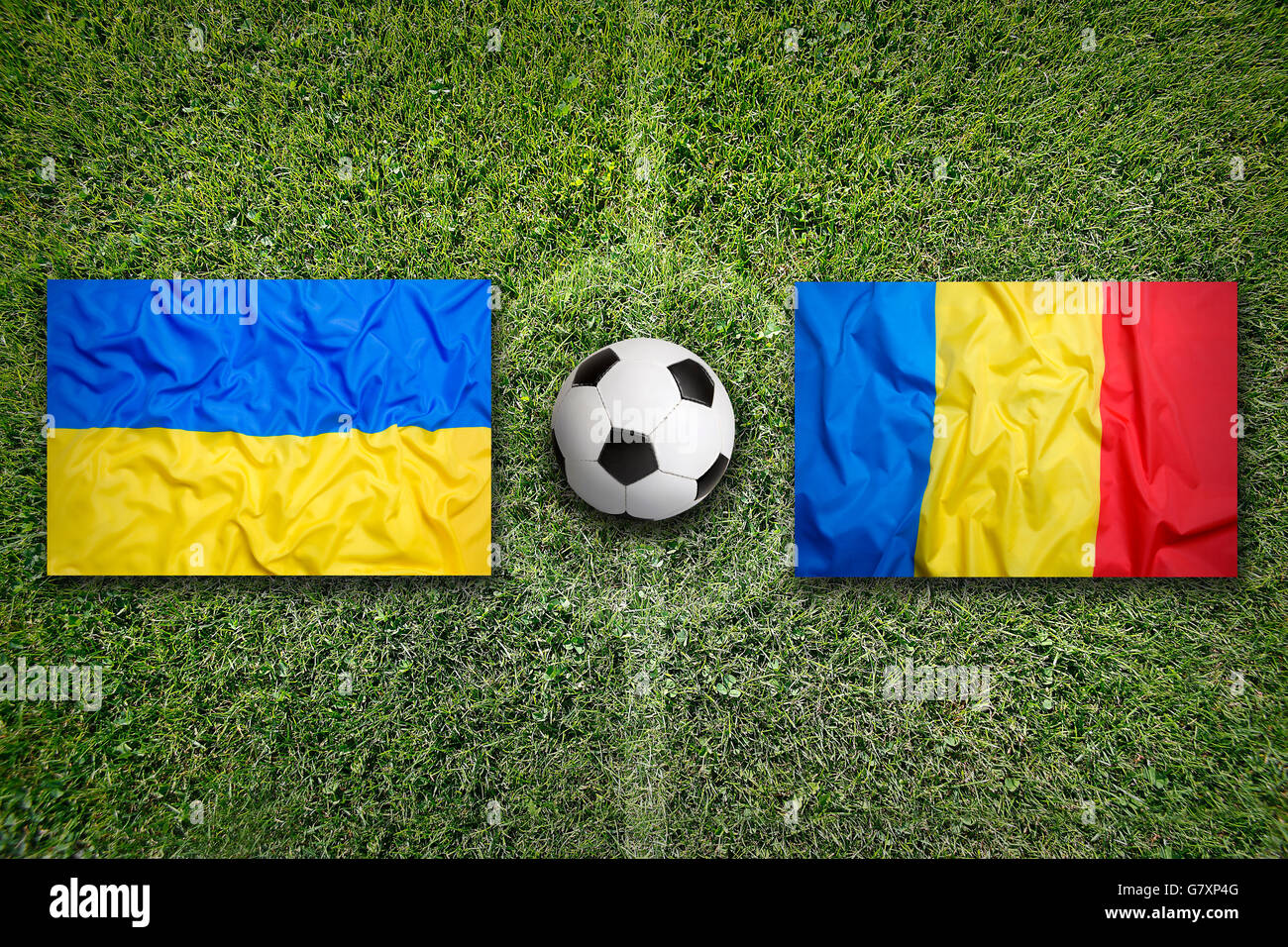 Soccer ball with the flag of romania hi-res stock photography and ...