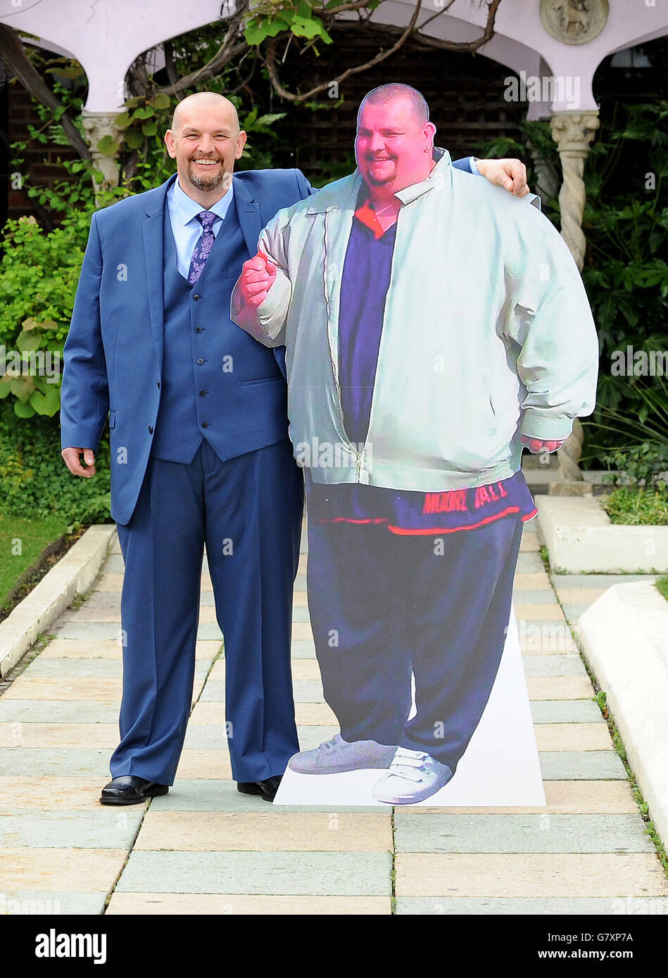 Biscuit factory worker Gary Marsden, 47, during a photocall in central ...