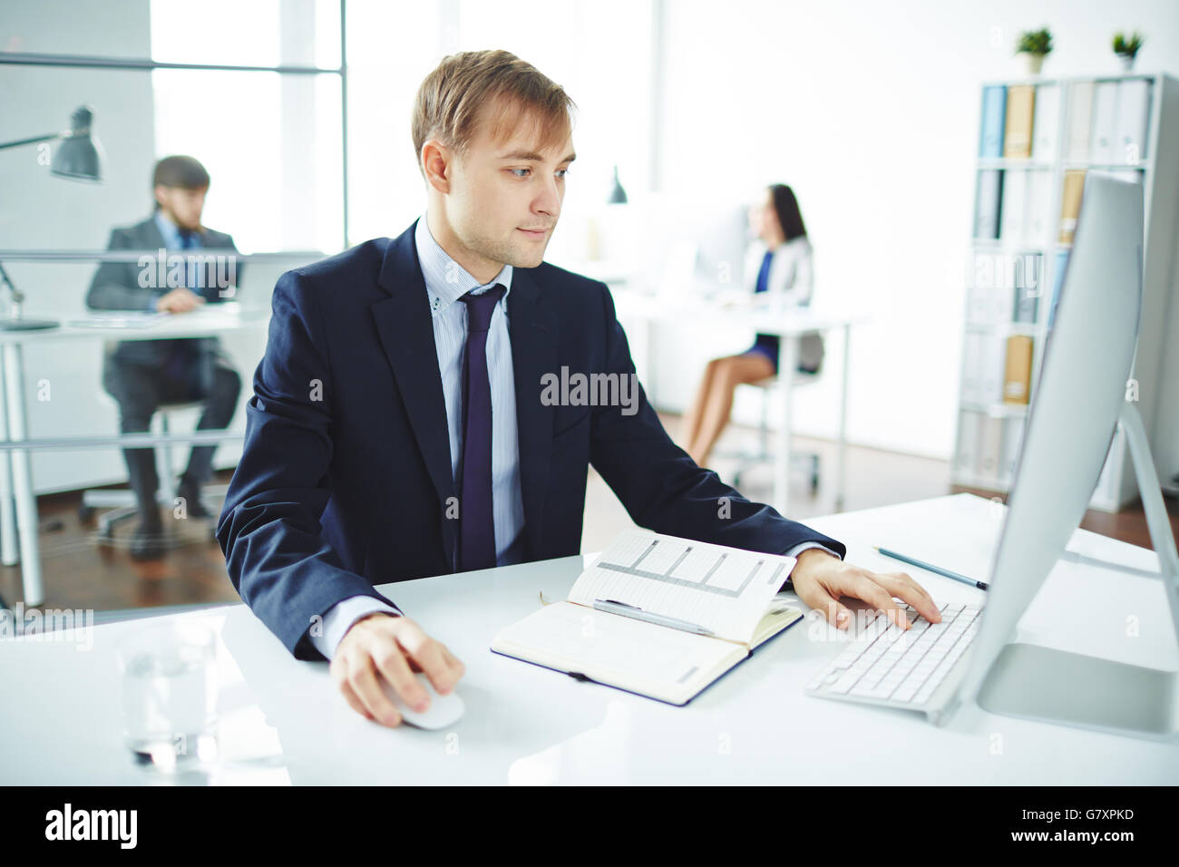Businessman at work Stock Photo - Alamy