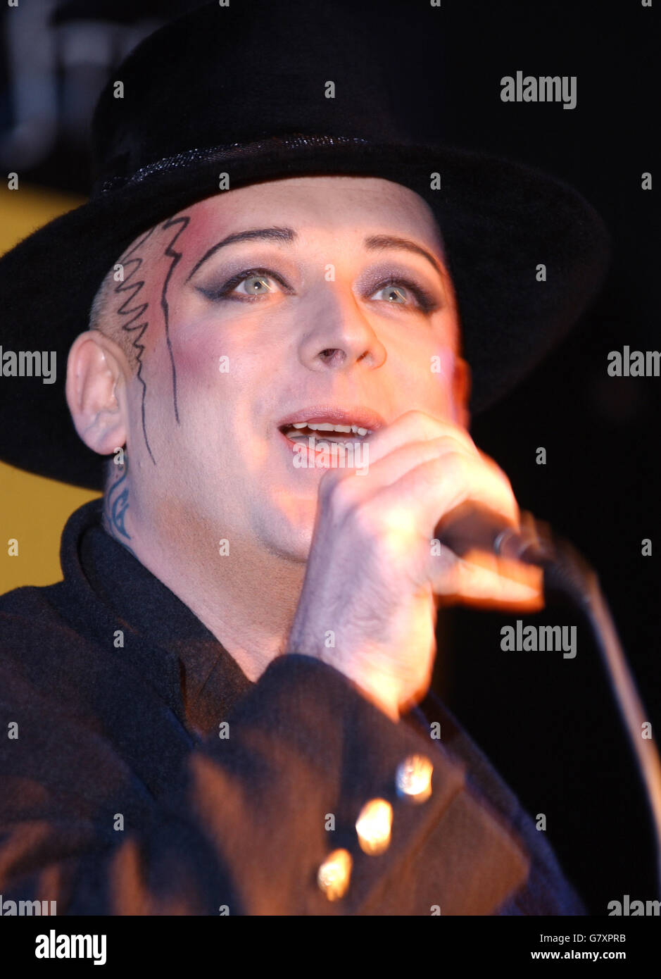 Boy George - Virgin Megastore - Oxford Street. Boy George performs ...