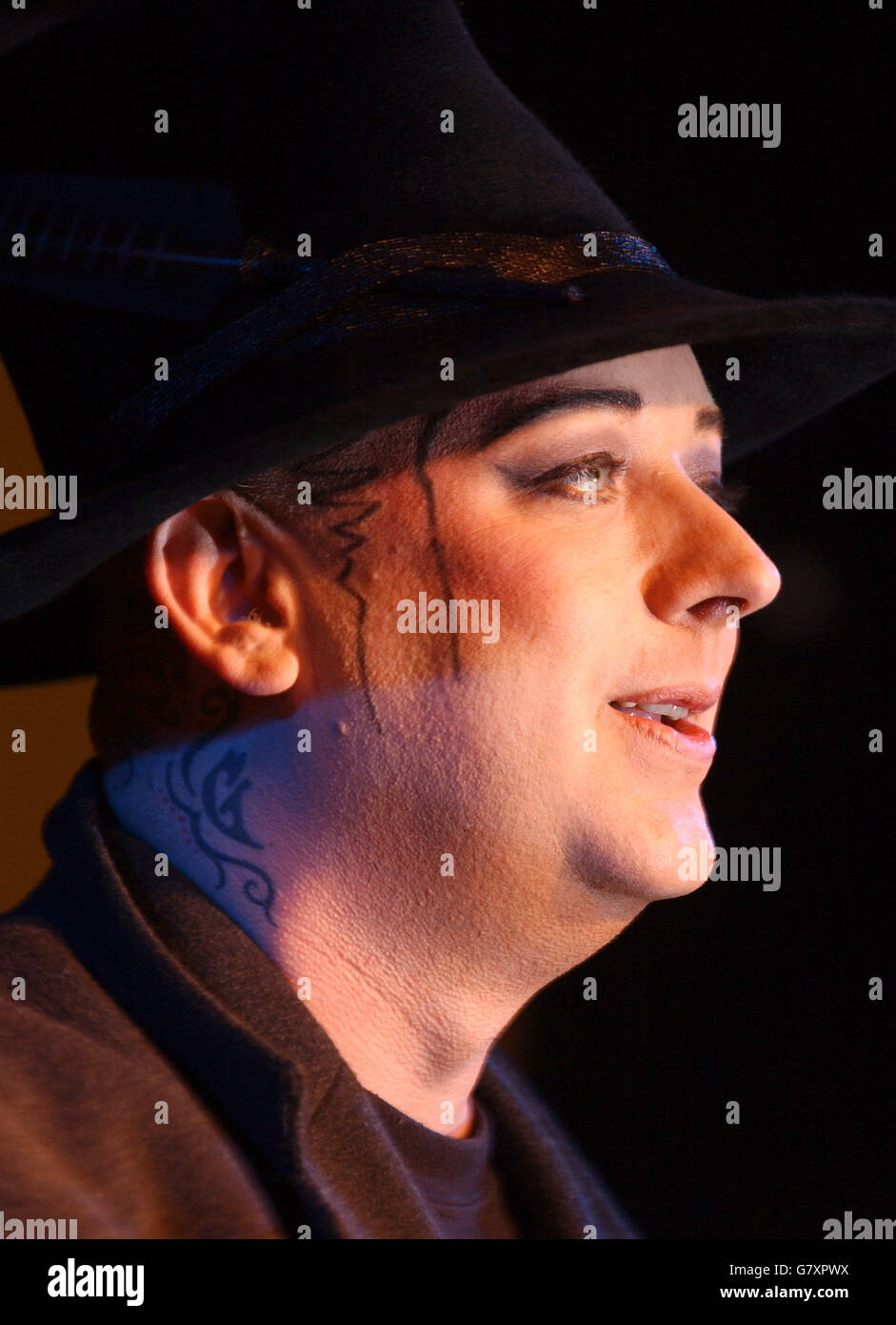 Boy George during a book signing of his autobiography Straight Stock ...