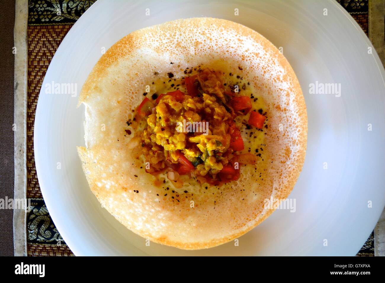 Egg hoppers for breakfast in Galle, Sri Lanka Stock Photo - Alamy