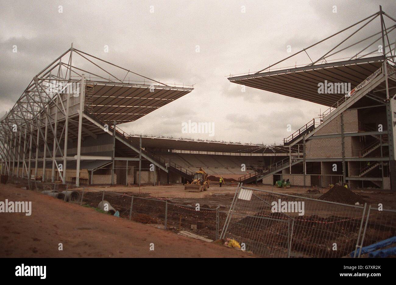Soccer - New Derby Stadium. Building going on at Derby's new Stadium ...