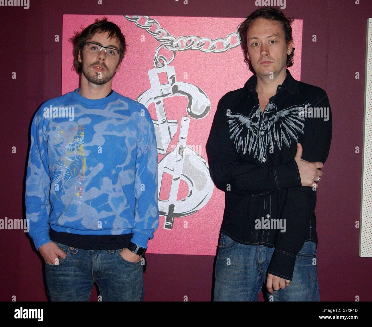 MTV TRL - Leicester Square. Felix and Simon from Basement Jaxx Stock ...
