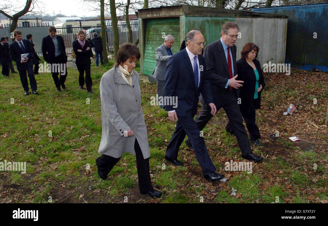 Conservative Leader Michael Howard alongside MP Caroline Spelman (left ...