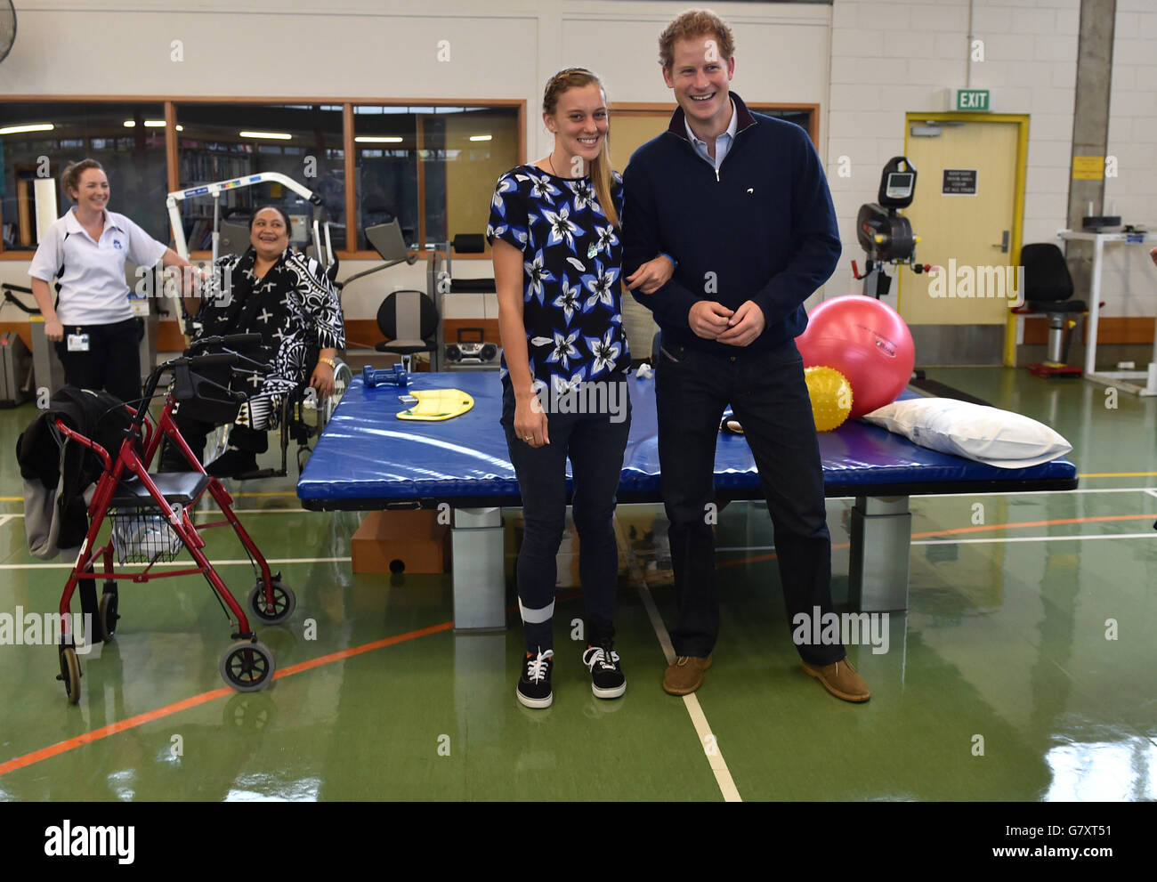 Prince Harry meets patients while he was visiting a Spinal ...