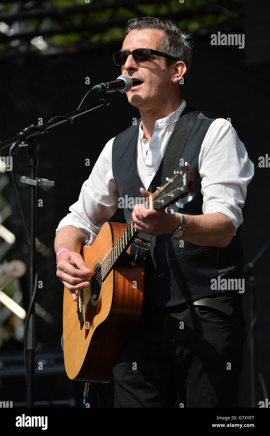 Prague, Czech Republic. 26th June, 2016. British singer Adrian T. Bell ...
