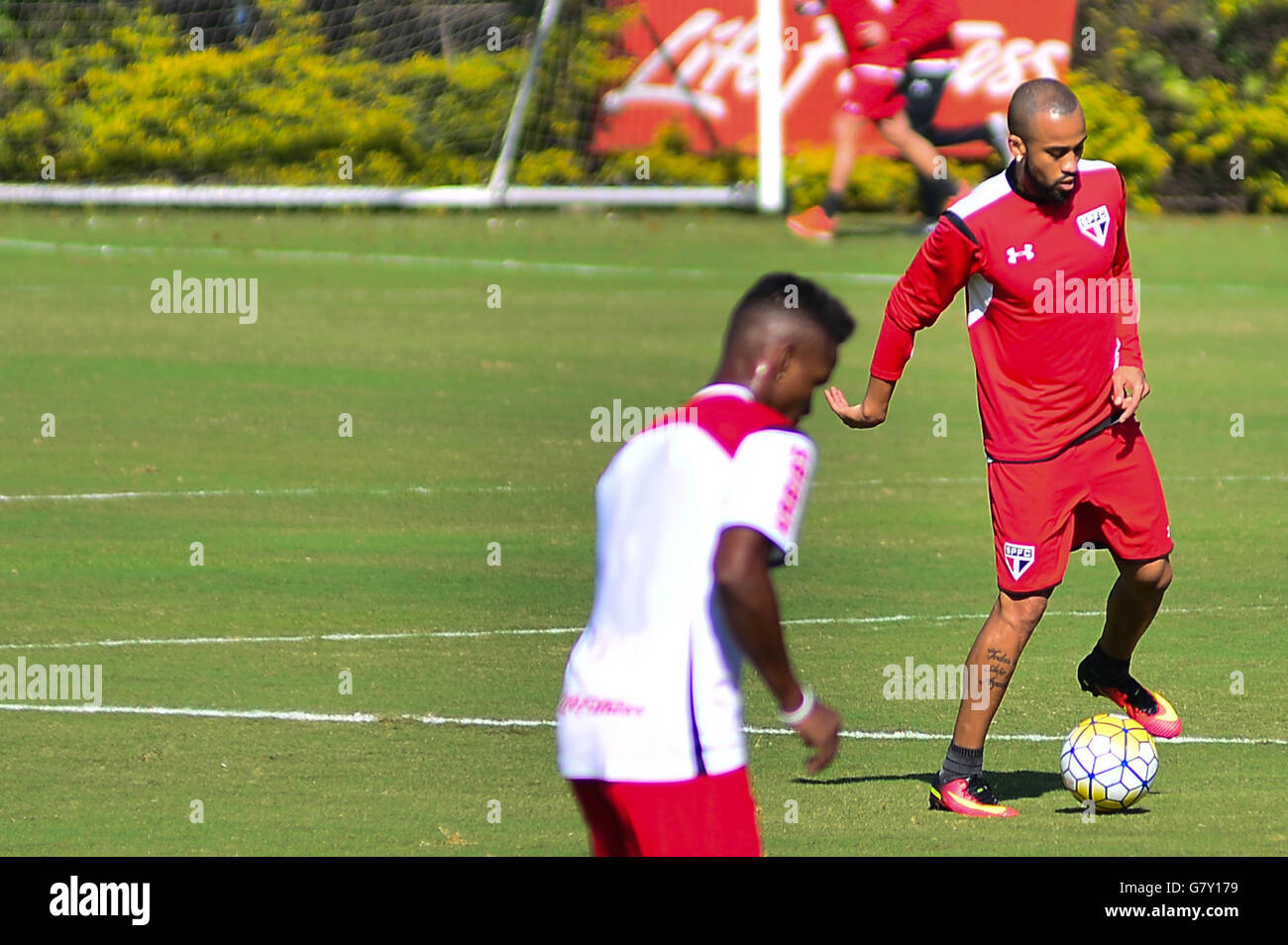 Sao Paulo, Brazil. 27th June, 2016. TRAINING SPFC - Wesley during ...