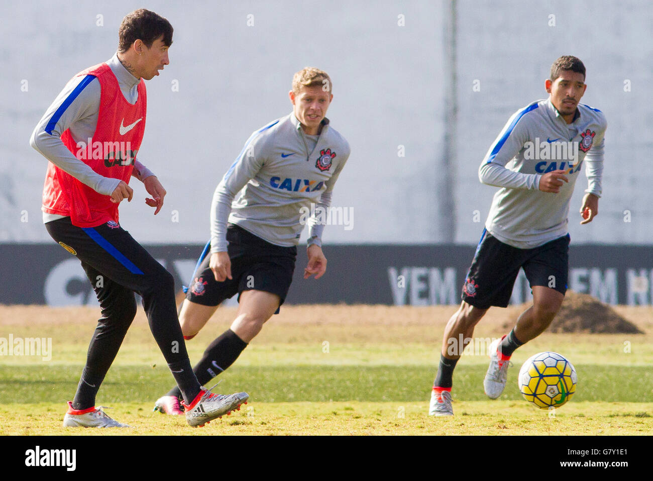 SAO PAULO, Brazil - 27/06/2016: TRAINING CORINTHIANS - Rildo during ...