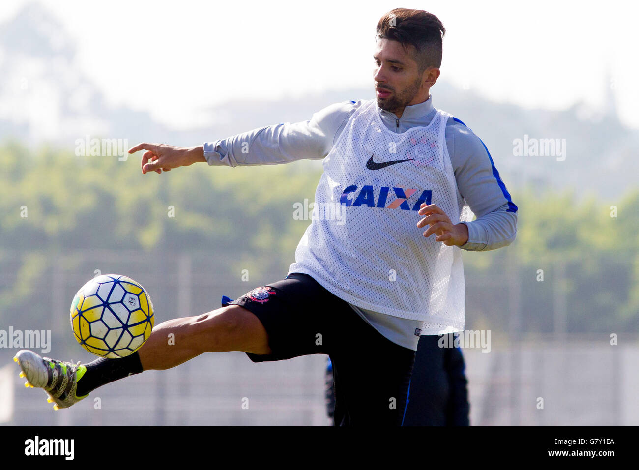 SAO PAULO, Brazil - 27/06/2016: TRAINING CORINTHIANS - William during ...