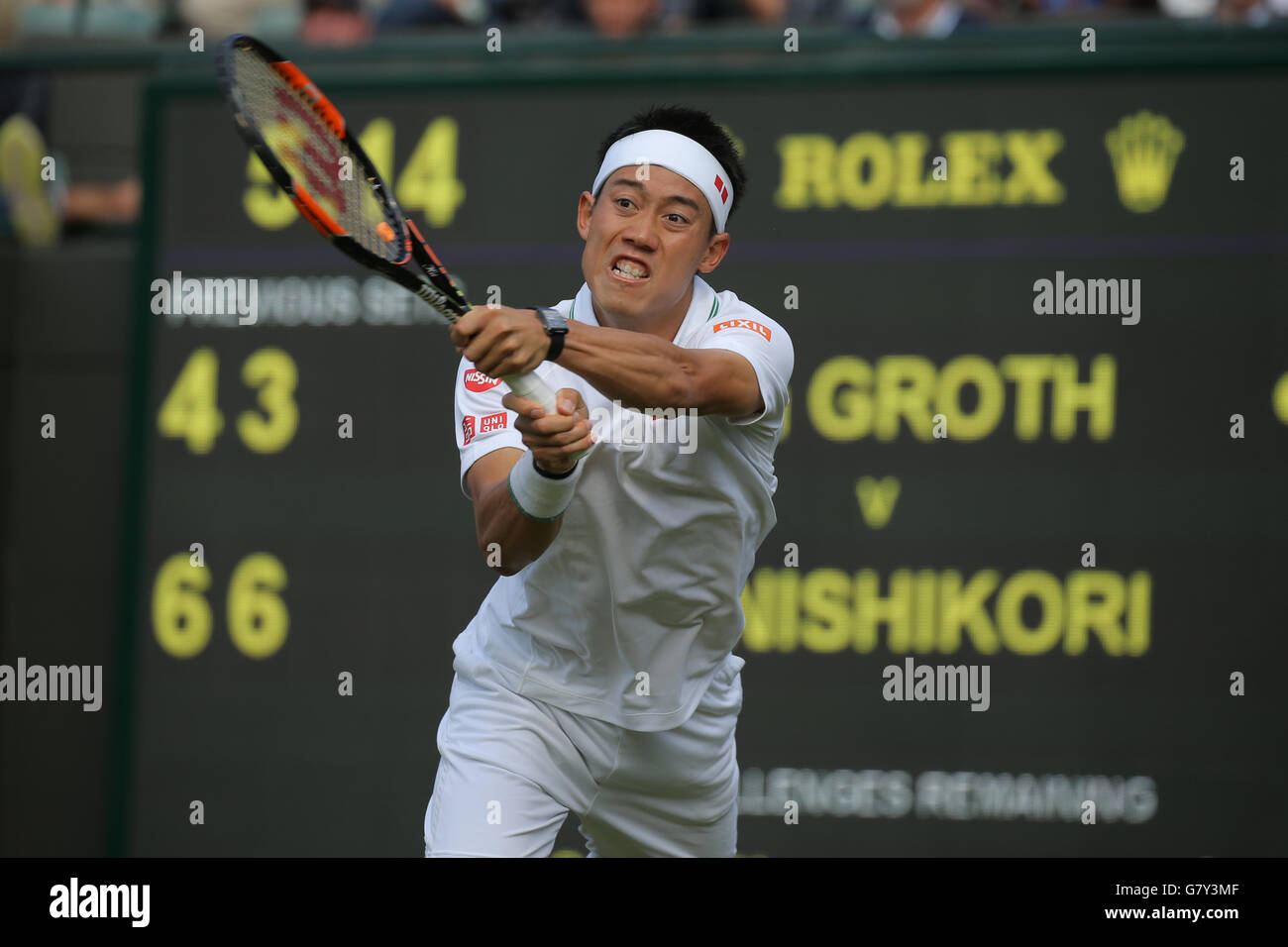 London, UK. 27th June, 2016. Kei Nishikori Japan The Wimbledon ...