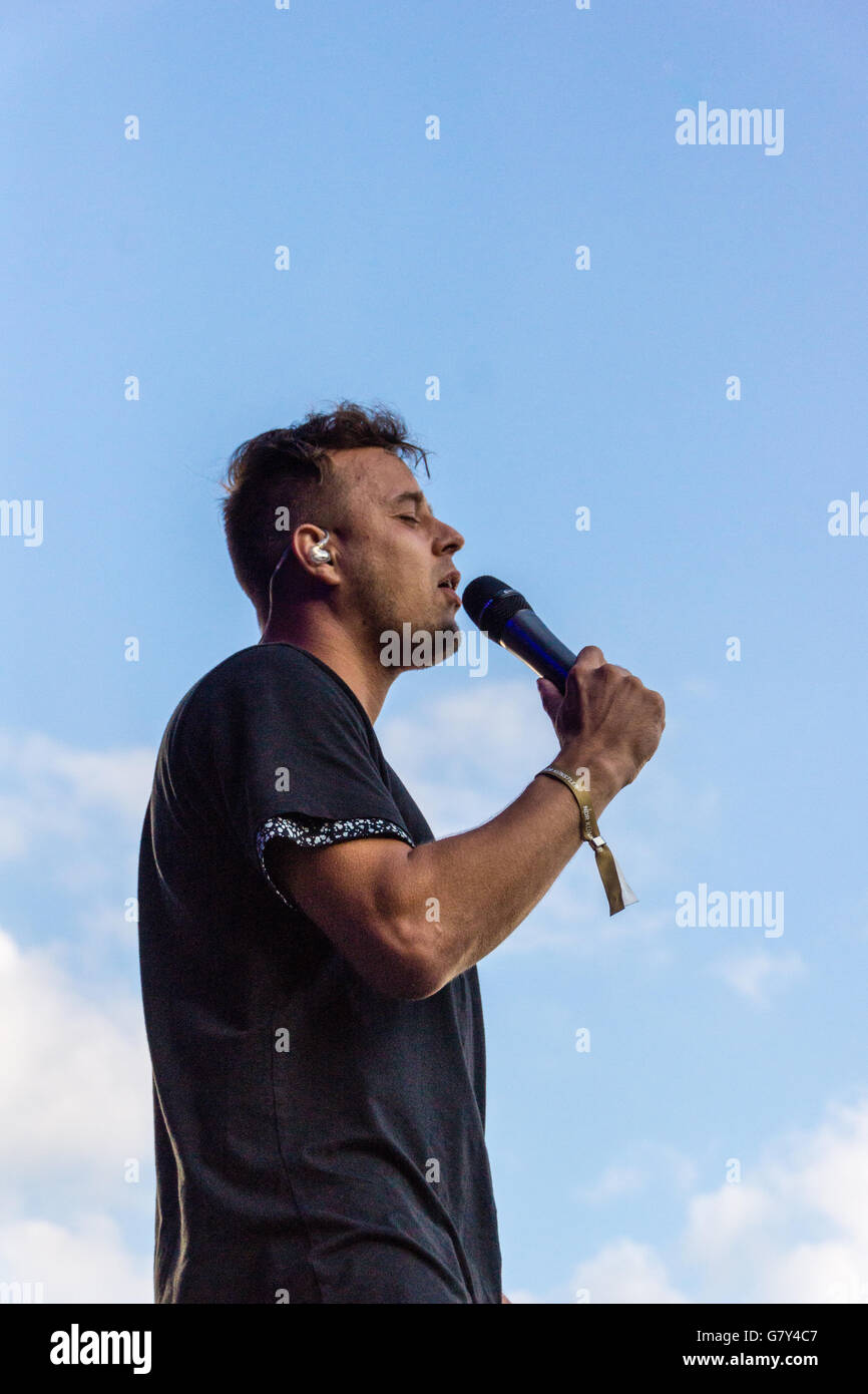 Kiel, Germany. 26th June, 2016. Alexander Knappe on the NDR Stage ...