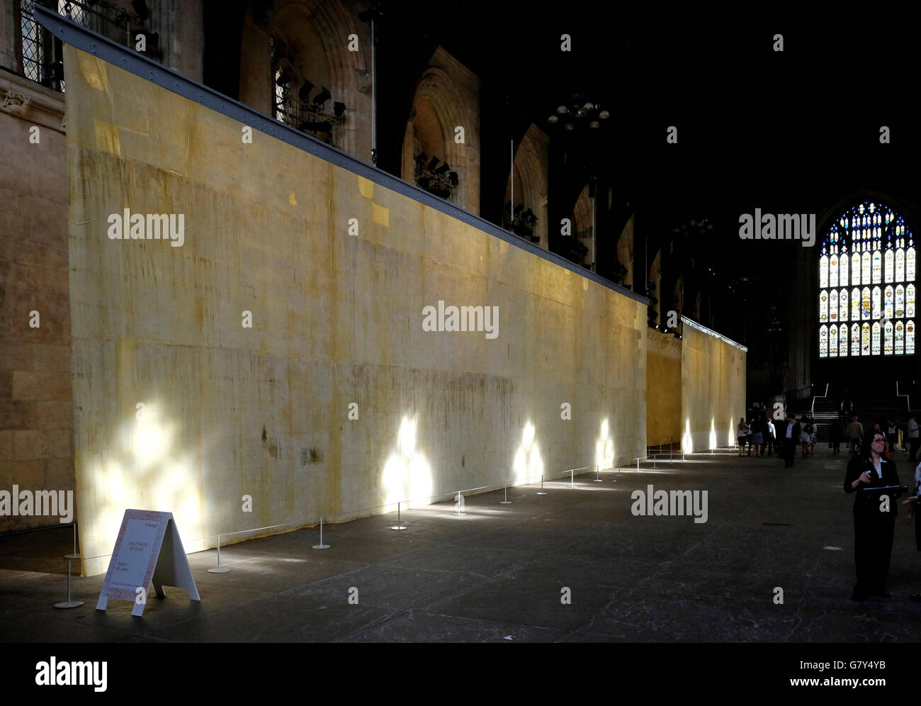 The Ethics of Dust, an art installation in Westminster Hall, in the ...
