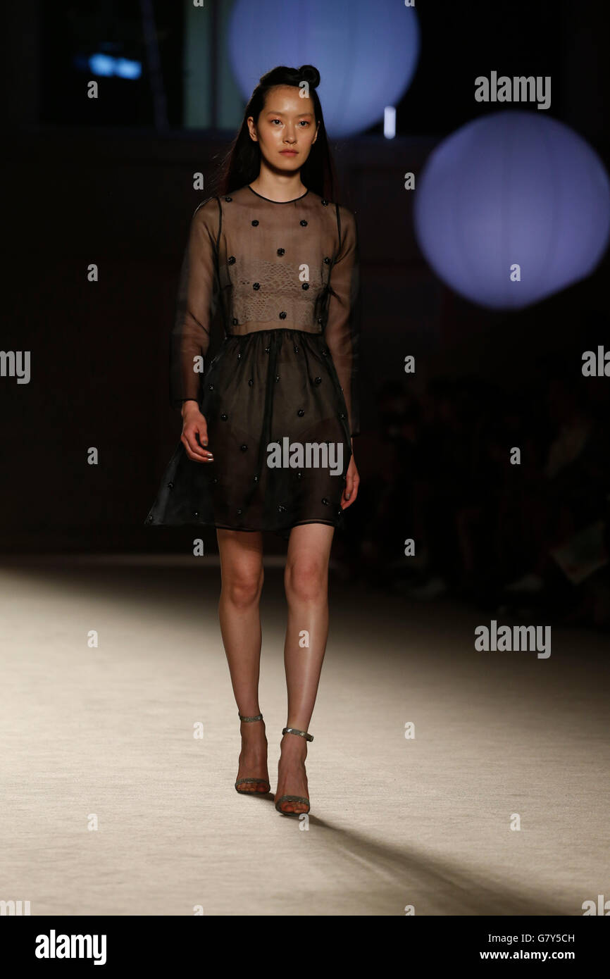 Barcelona, Spain. June 27, 2016. Models walks during the Justicia Ruano ...
