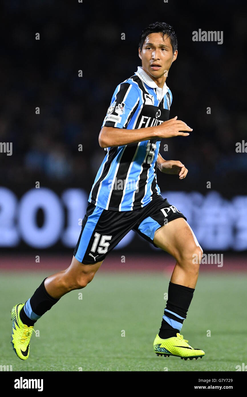 Kanagawa, Japan. 25th June, 2016. Riki Harakawa (Frontale) Football ...
