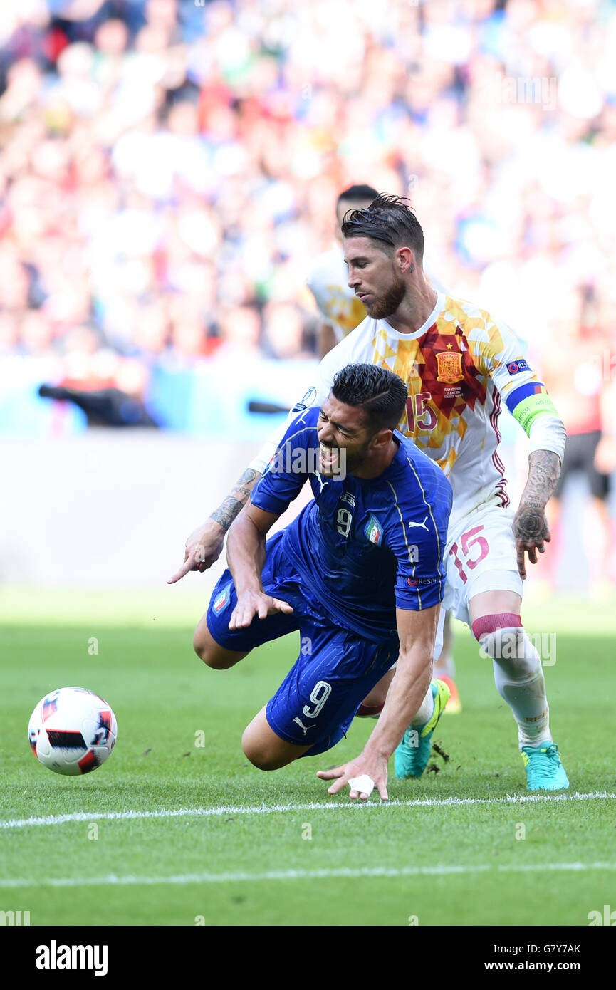 Graziano Pelle (Italy) Sergio Ramos Garcia (Spain) ; June 27, 2016 ...