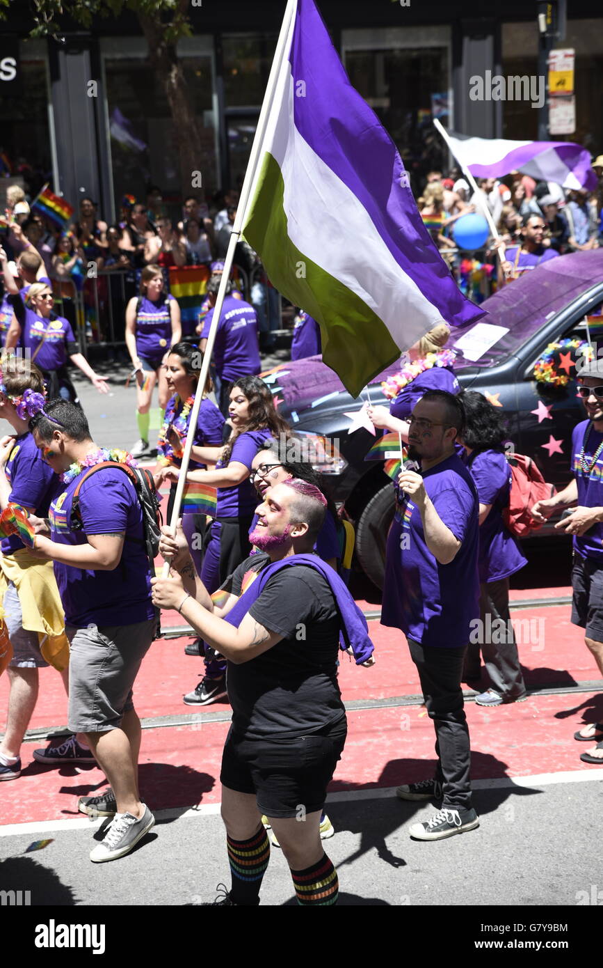 San Francisco, USA. 26th June, 2016. San Francisco State University marches in the 46th annual ...