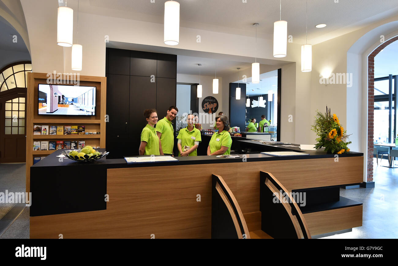 Berlin, Germany. 26th June, 2016. The reception desk of the Berlin ...