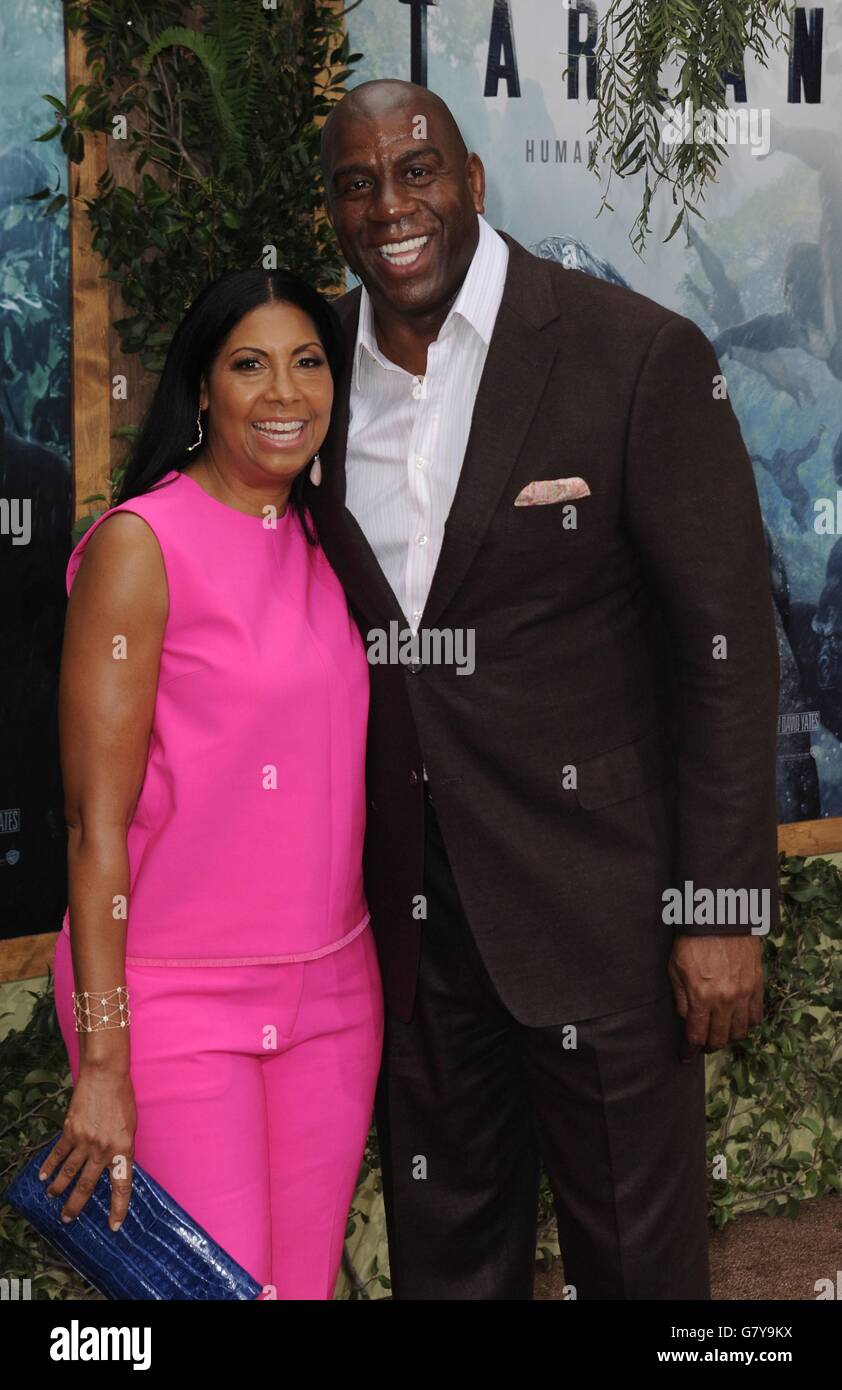Magic Johnson, Cookie Johnson at arrivals for THE LEGEND OF TARZAN ...