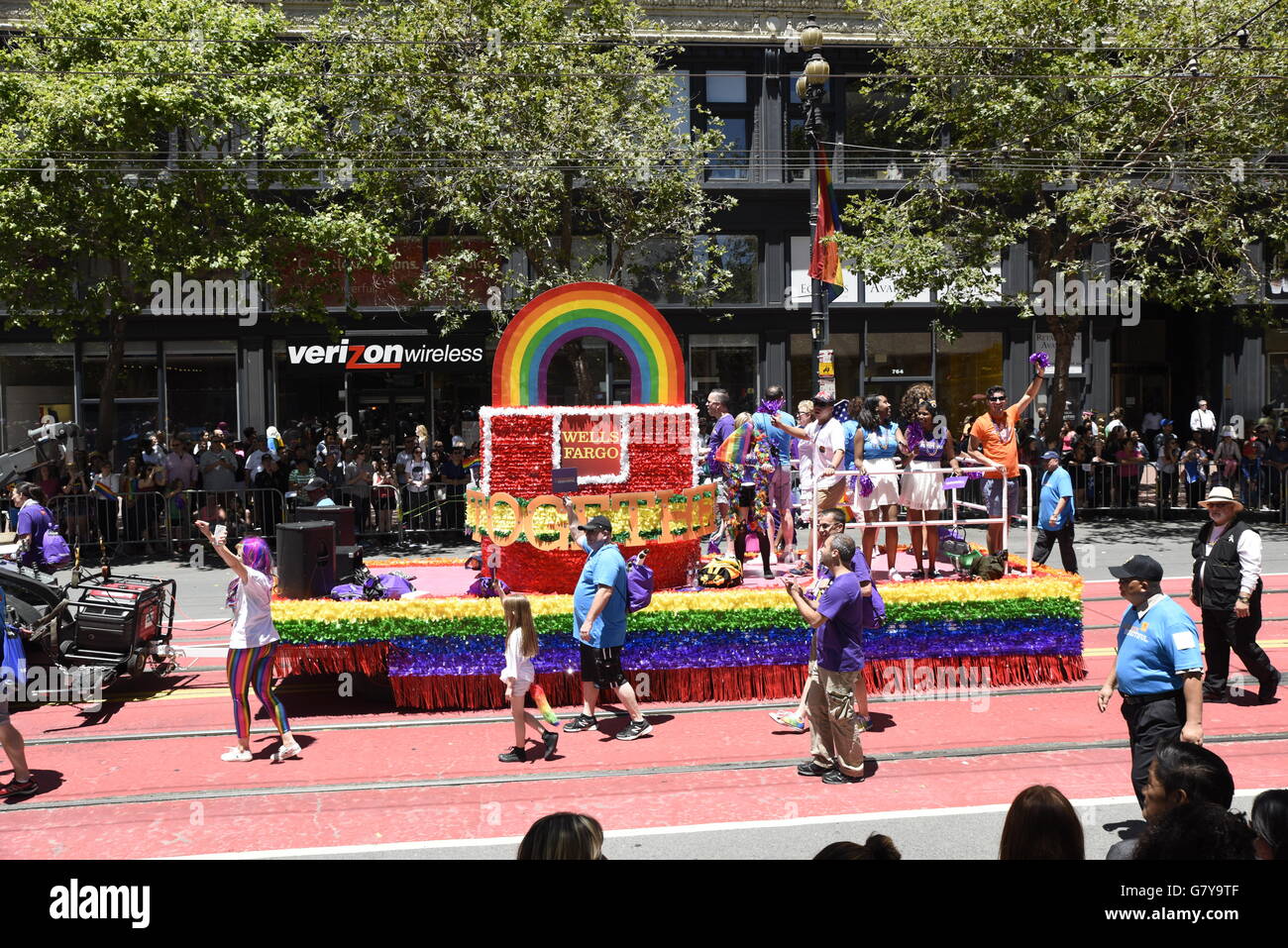 San Francisco, USA. 26th June, 2016. Wells Fargo marchs in the 46th ...