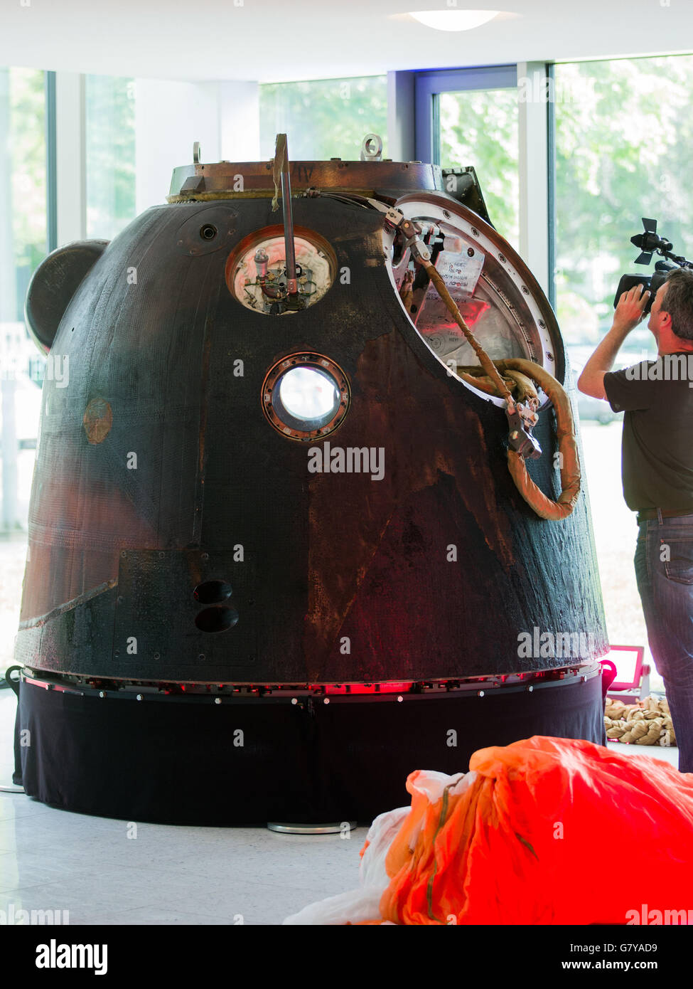 Cologne, Germany. 28th June, 2016. The Russian Soyuz capsule with which ...
