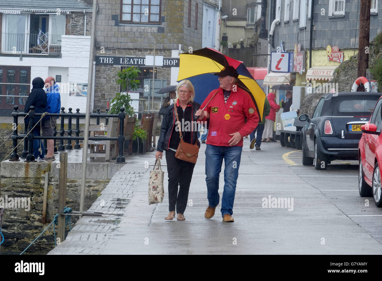 Mevagissey, Cornwall, UK. 28th June, 2016. Torrential rain and gale ...