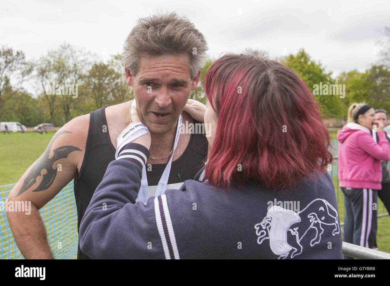 Paul Jones (father of missing April Jones) receives a medal after ...