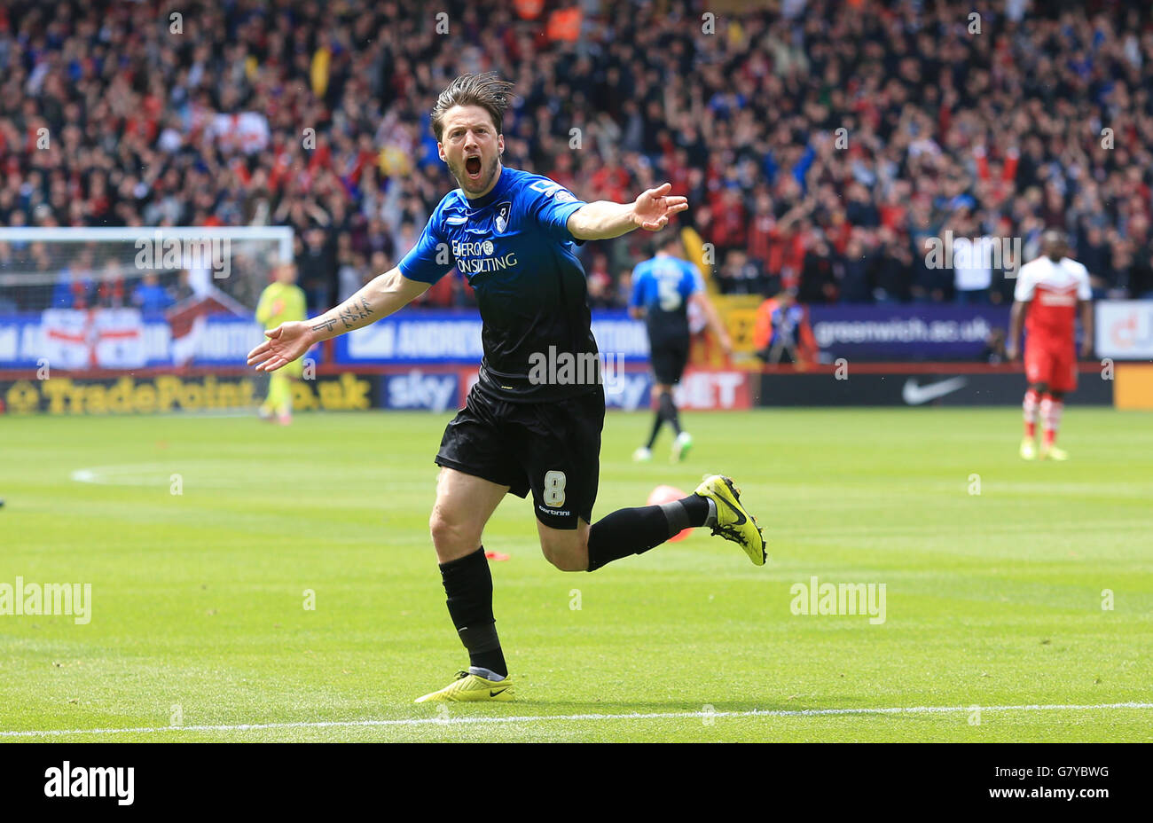 AFC Bournemouth's Harry Arter celebrates scoring his sides second goal ...