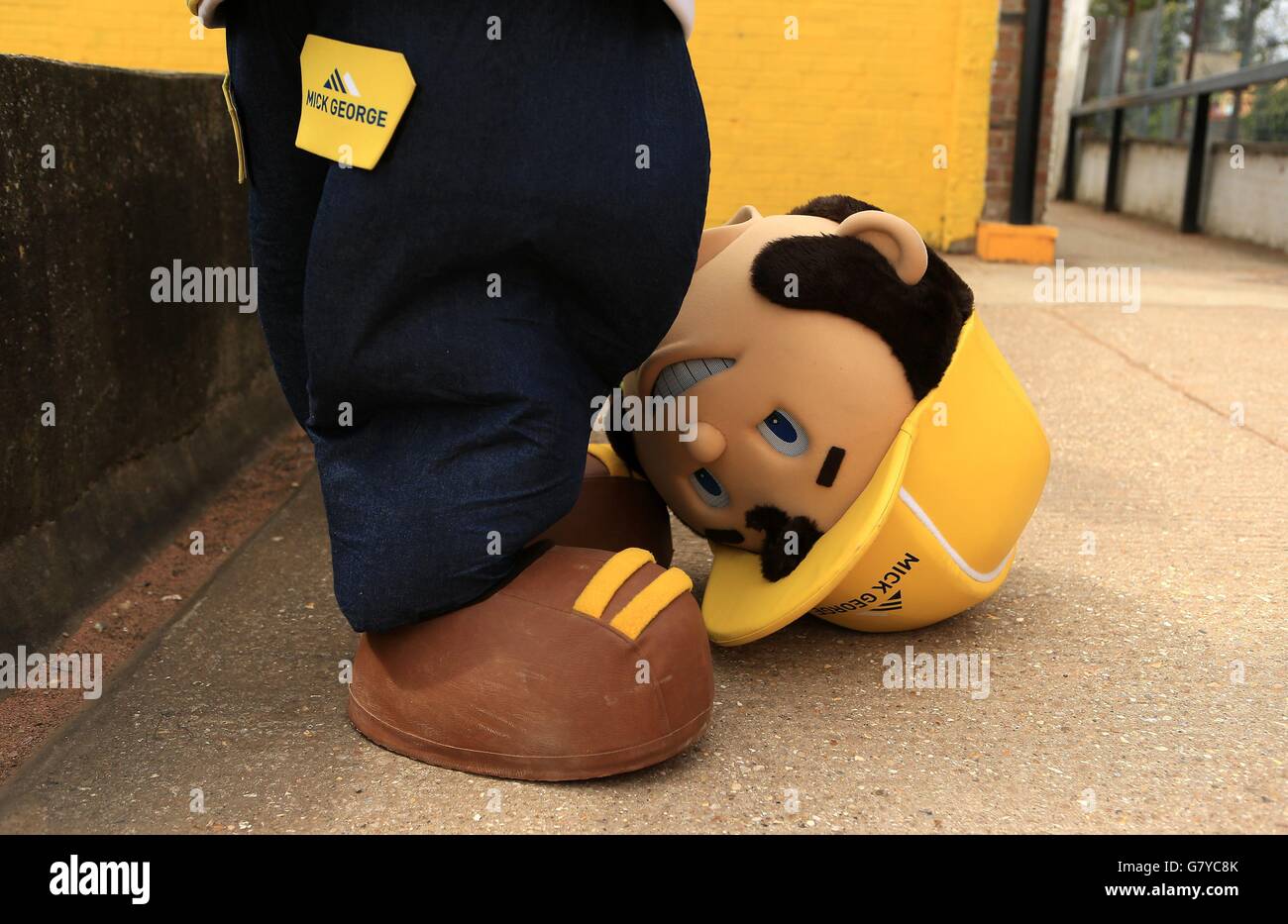 The Cambridge United mascot prepares before the Sky Bet League Two ...