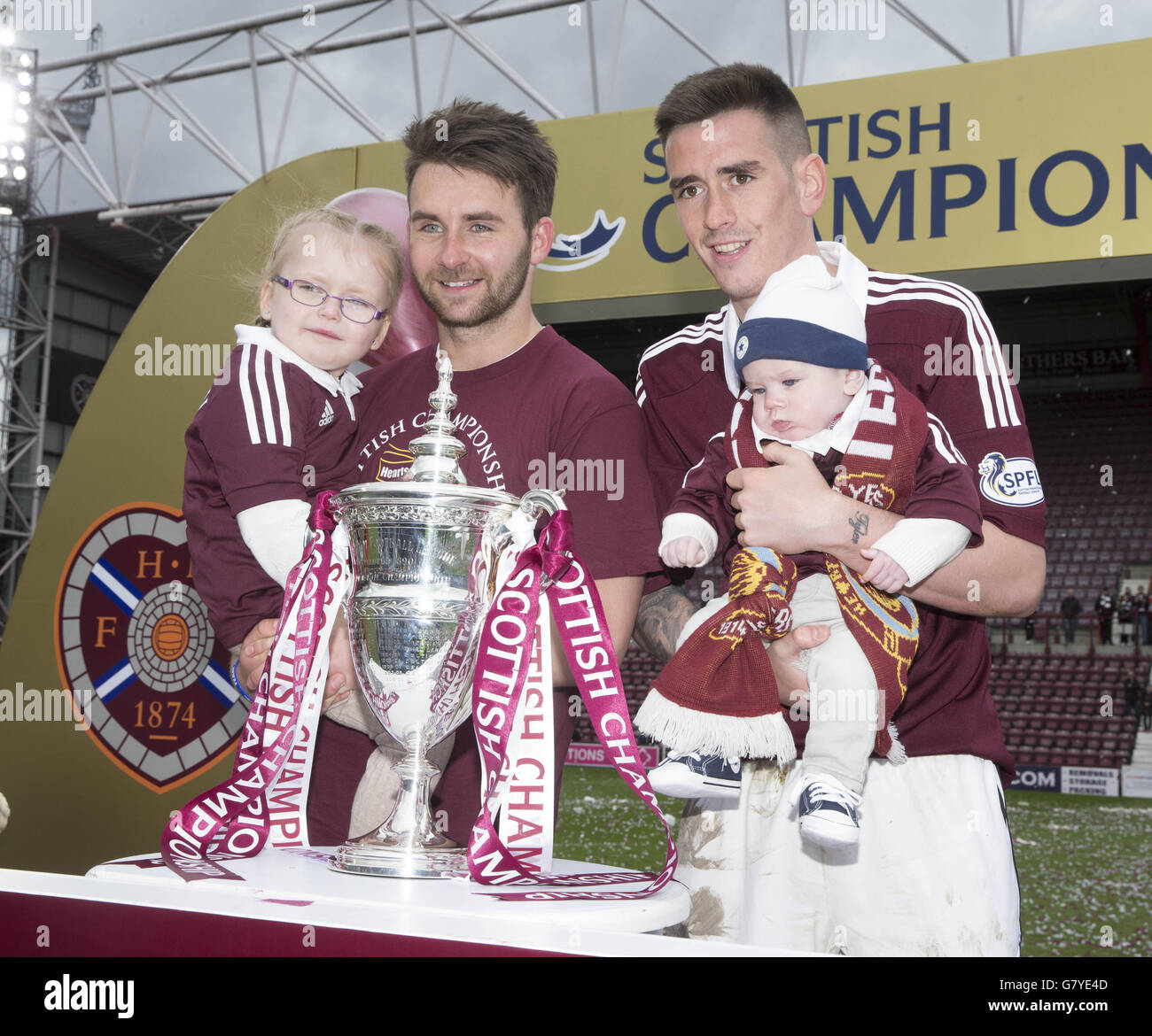 James keatings left jamie walker right celebrate scottish championship ...