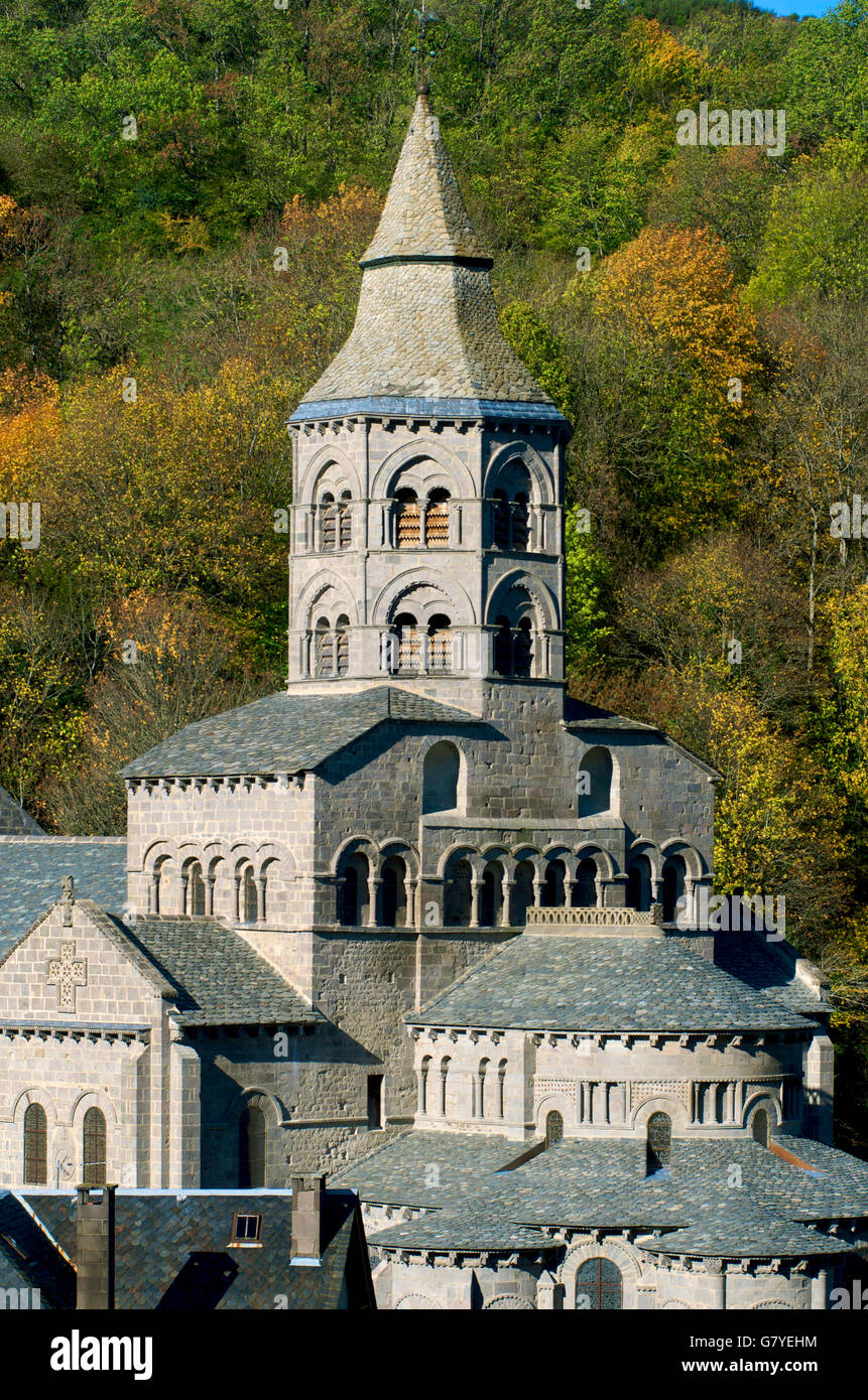 Romanesque church notre dame d orcival orcival hi-res stock photography ...
