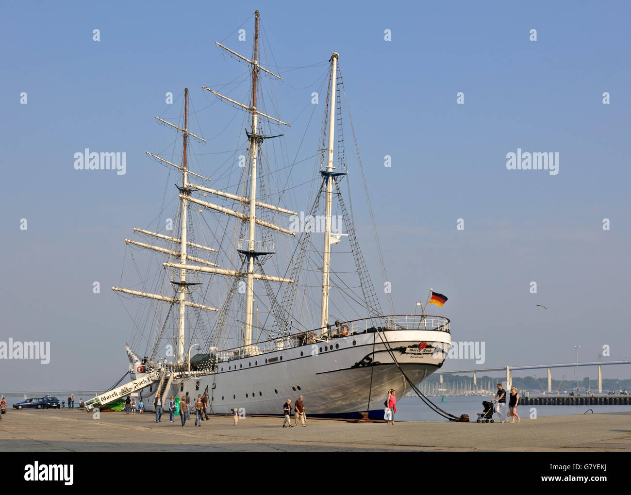 Gorch Fock l, ex Tovarishch, sailing ship, Stralsund, Mecklenburg ...