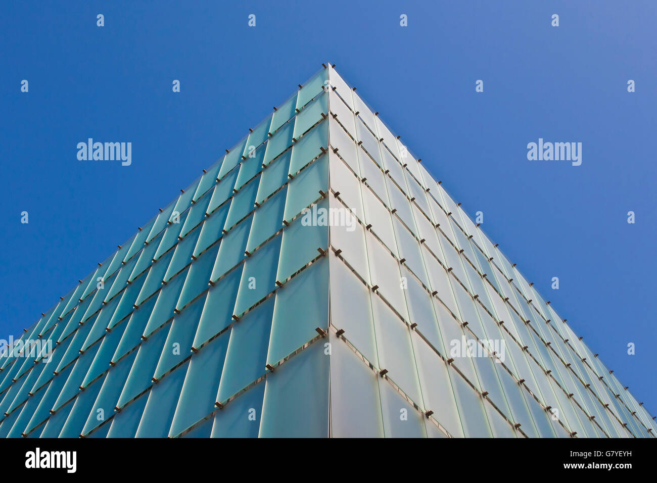 Glass facade at the Kunsthaus Bregenz art museum, KUB, Bregenz ...