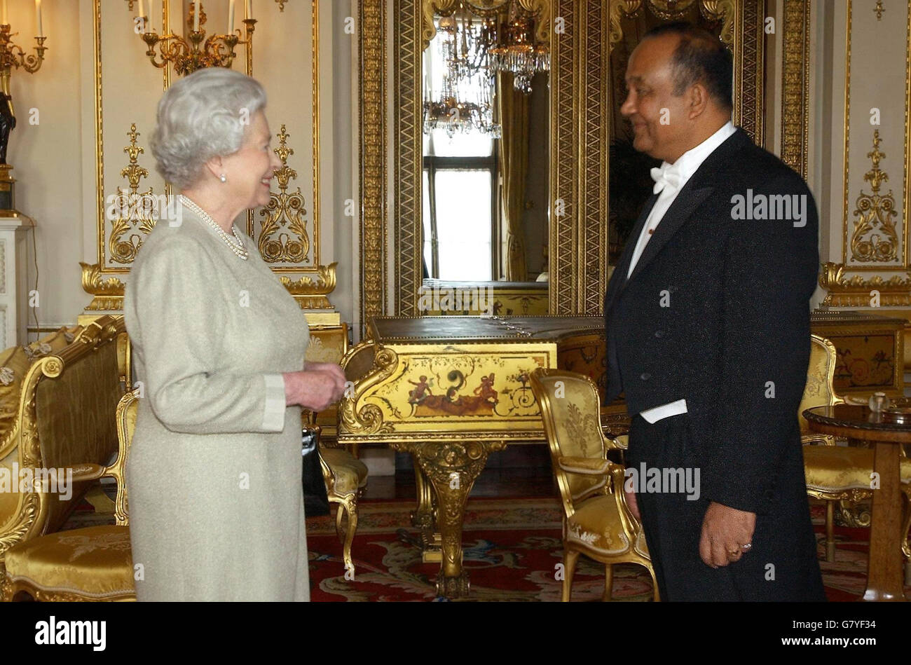 Britain's Queen Elizabeth II recieves the High Comissioner for ...