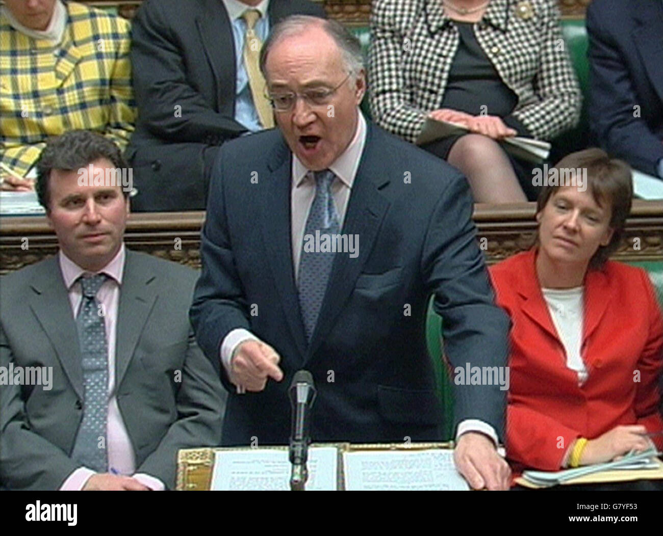 Politics head head shot speaking michael howard hi-res stock ...