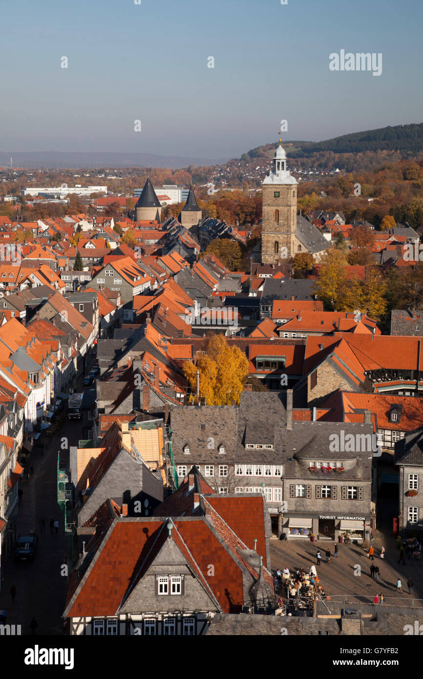 View from the church tower of Marktkirche church, Stephanikirche church ...